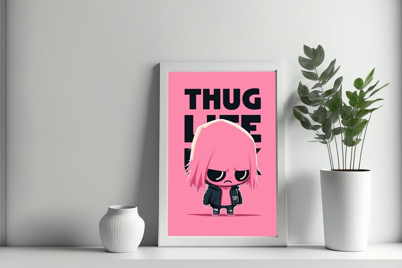 Thug Life Monster 12 Wall Art AI Generated Art Digital Download ...