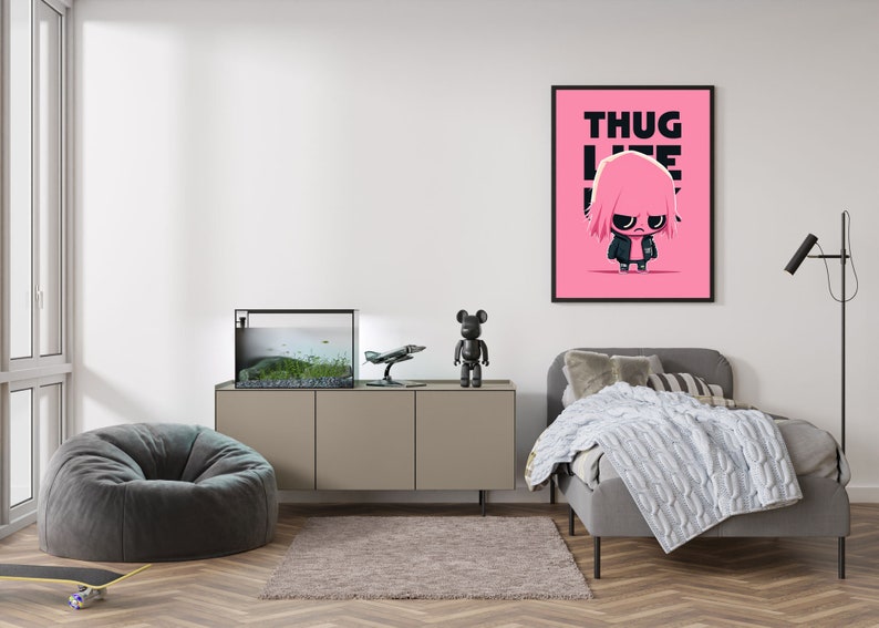 Thug Life Monster 12 Wall Art AI Generated Art Digital Download ...