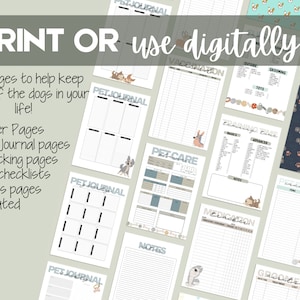 Dog Care Planner to Help Keep Track of Your Furry Best Friend! - Etsy