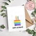 Happy Birthday Rainbow Cake Printable Card | Instant Download Simple ...
