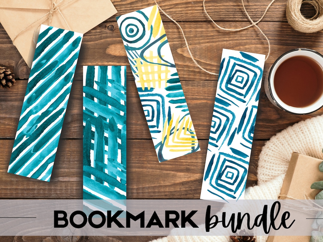 Printable Bookmark Bundle, Bookmarks With Beautiful Patterns, Printable ...