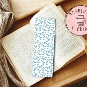 Light Blue Watercolor Bookmark Bundle Perfect for Marking the Page in ...