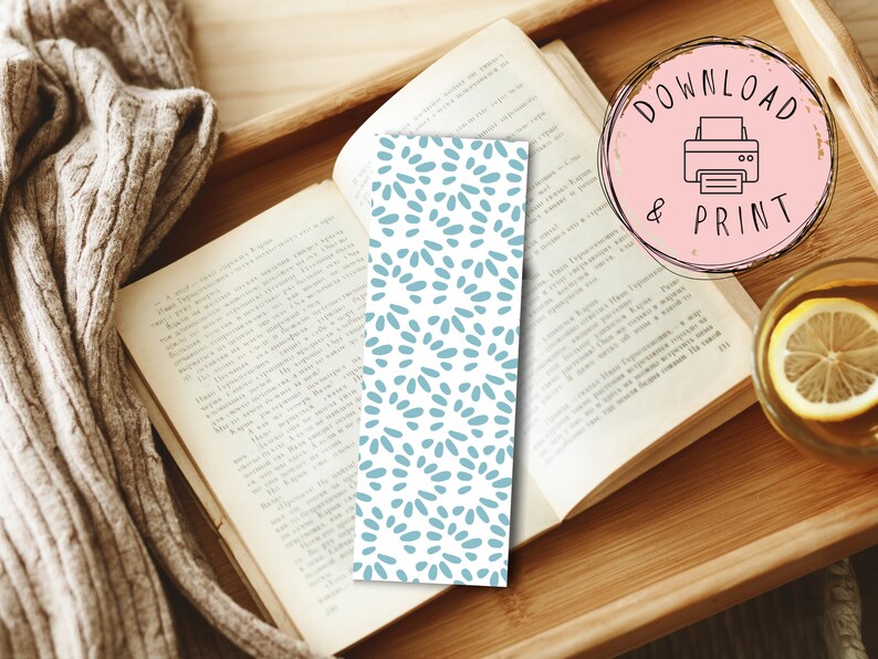 Light Blue Watercolor Bookmark Bundle Perfect for Marking the Page in ...