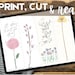 Flower Watercolor Printable Bookmark | Instant Printable Flower ...