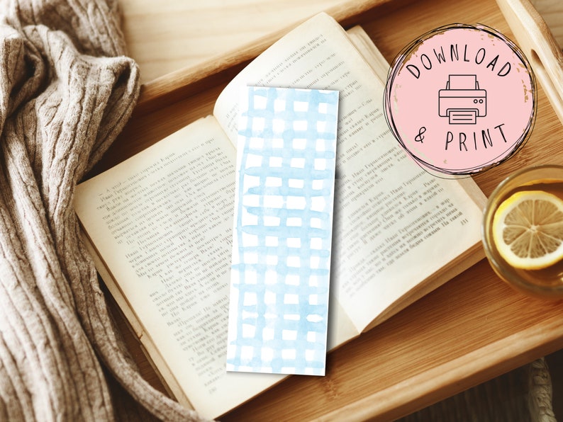 Light Blue Watercolor Bookmark Bundle Perfect for Marking the - Etsy