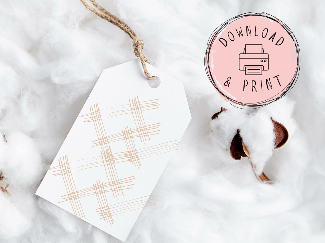 Pattern Printable Gift Tags| Instant Download Simple Gift Tags Print ...