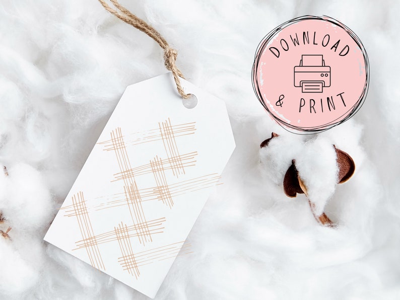 Pattern Printable Gift Tags| Instant Download Simple Gift Tags Print ...