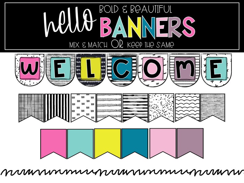 Hello! Bold & Beautiful Classroom Theme Supplies and Decorations ...