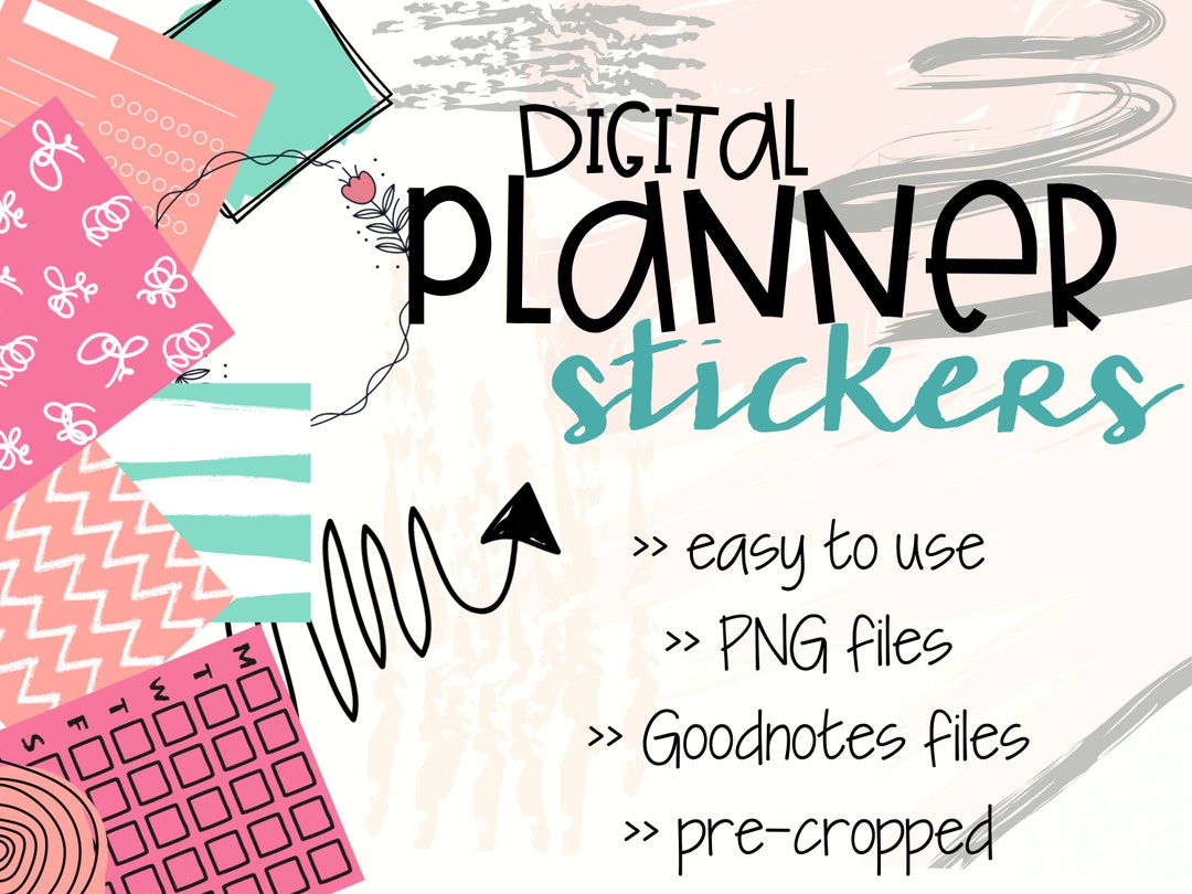 Digital Stickers for Digital Planning | Watermelon Color Planner ...