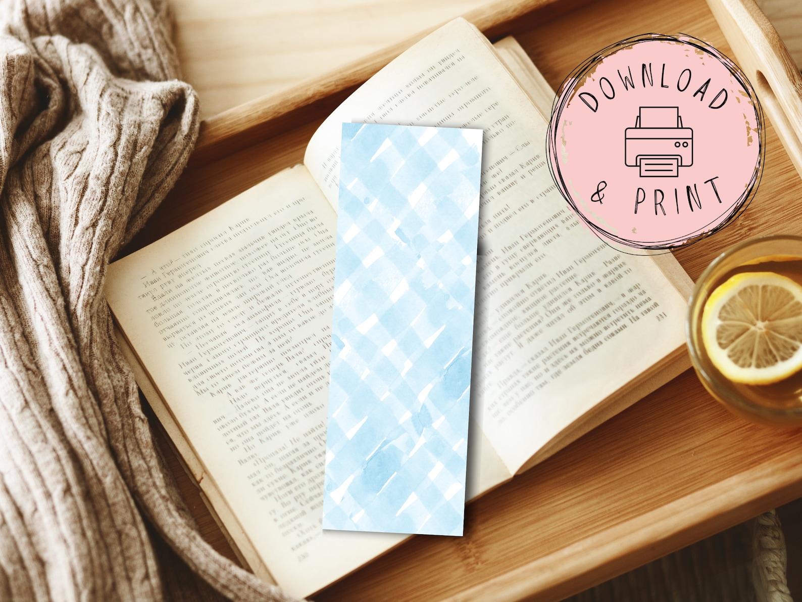 Light Blue Watercolor Bookmark Bundle Perfect for Marking the - Etsy