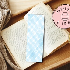 Light Blue Watercolor Bookmark Bundle Perfect for Marking the Page in ...