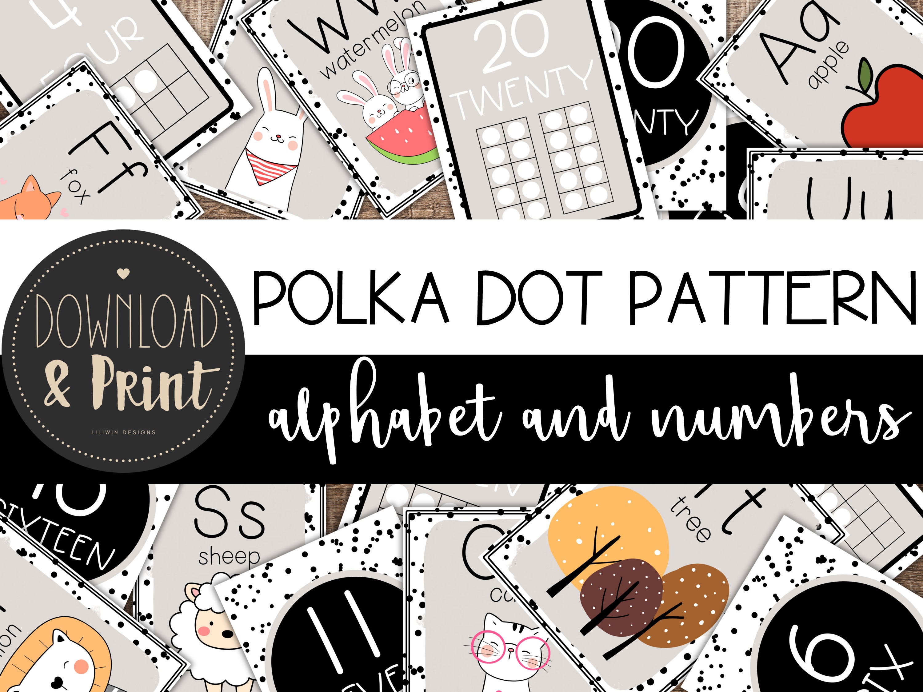 Printable Alphabet and Number, Classroom Decor, Toddlers Preschool ...