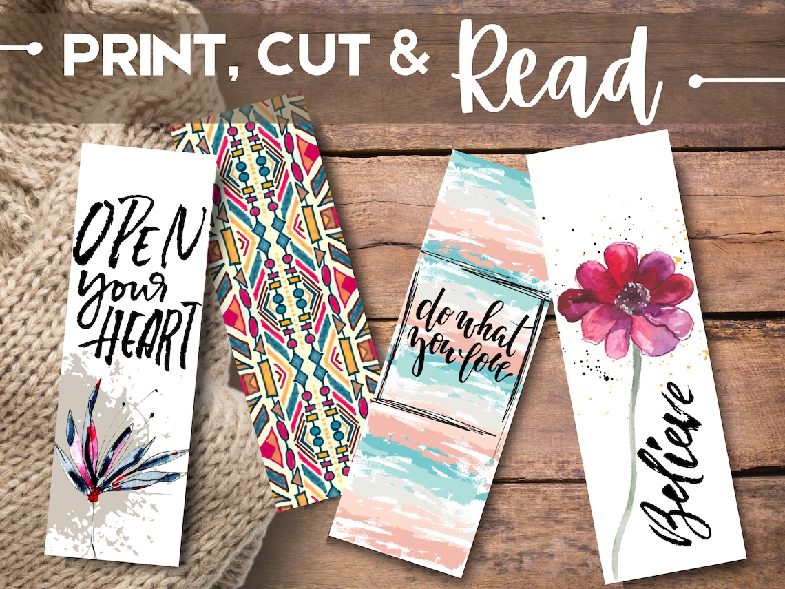 Cute Printable Bookmark | Instant Printable Bookmarks With Colorful ...