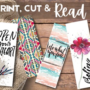 Cute Printable Bookmark | Instant Printable Bookmarks With Colorful ...