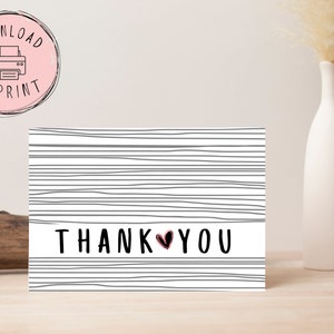 Thank You Greeting Card Bundle Printable Cards | Instant Download Thank ...