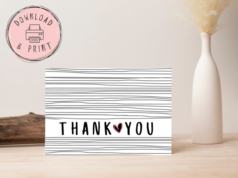 Thank You Greeting Card Bundle Printable Cards | Instant Download Thank ...