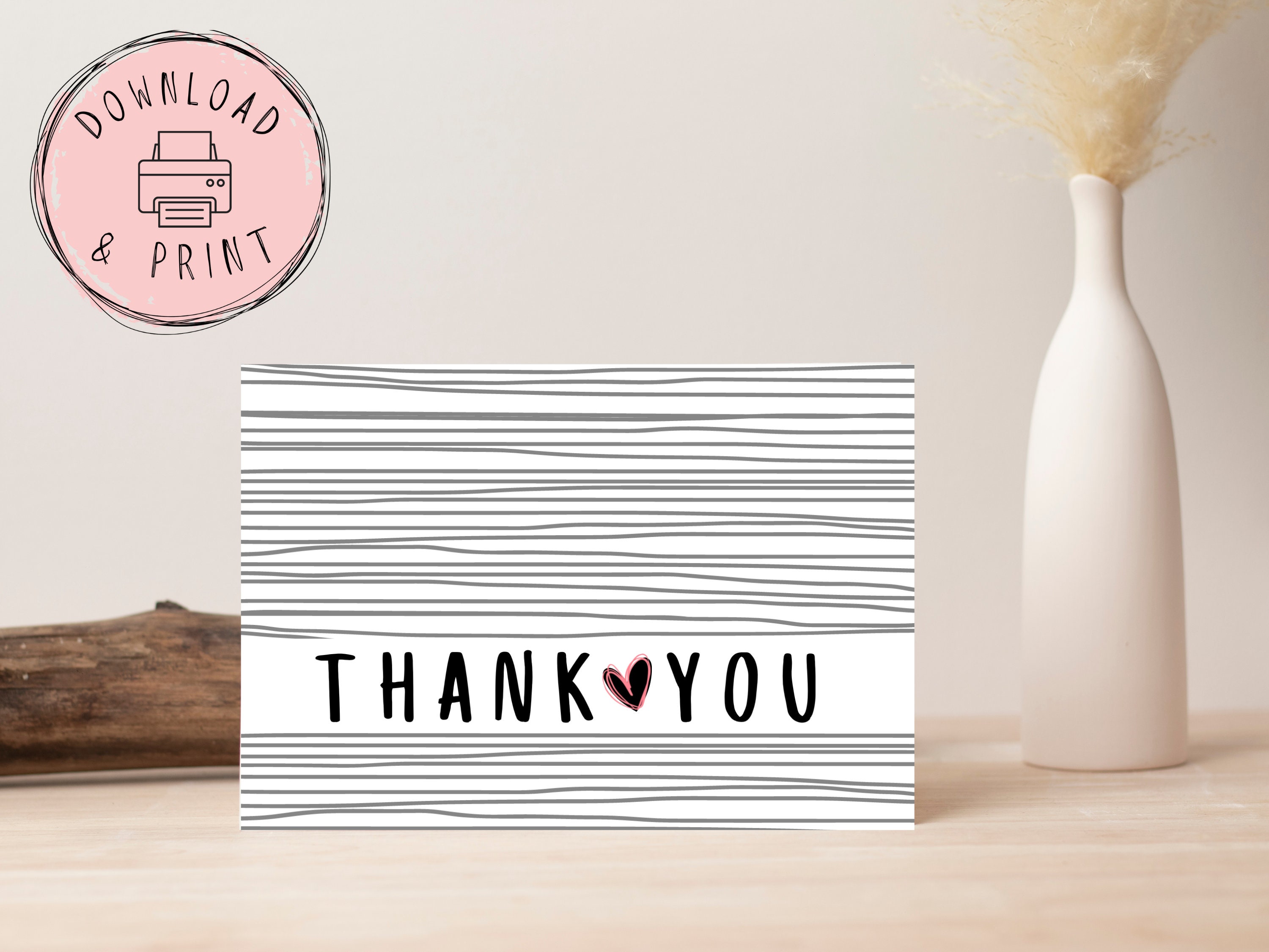 Thank You Greeting Card Bundle Printable Cards | Instant Download Thank ...