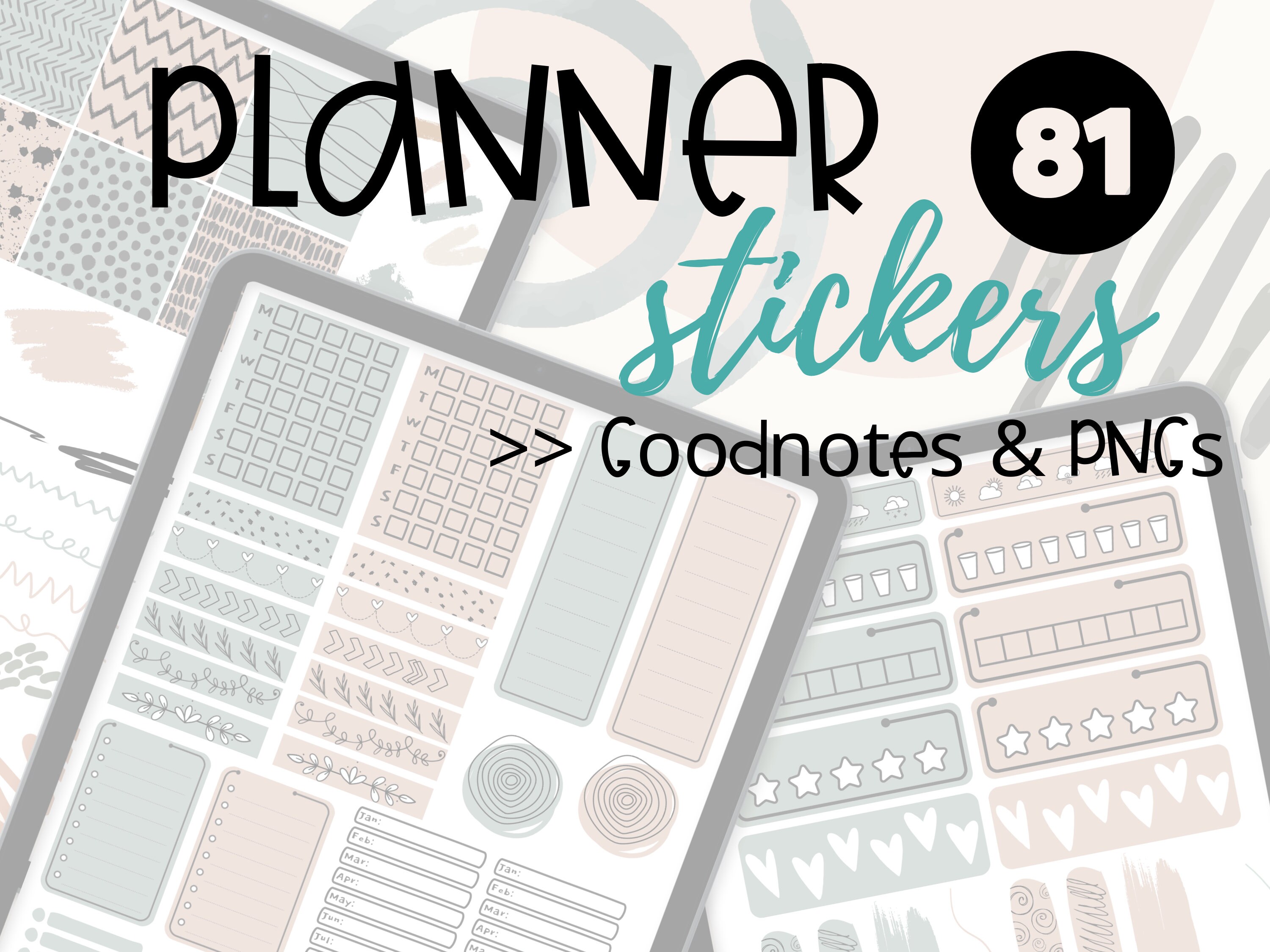 Digital and Printable Stickers for Digital Planning | Digital and ...