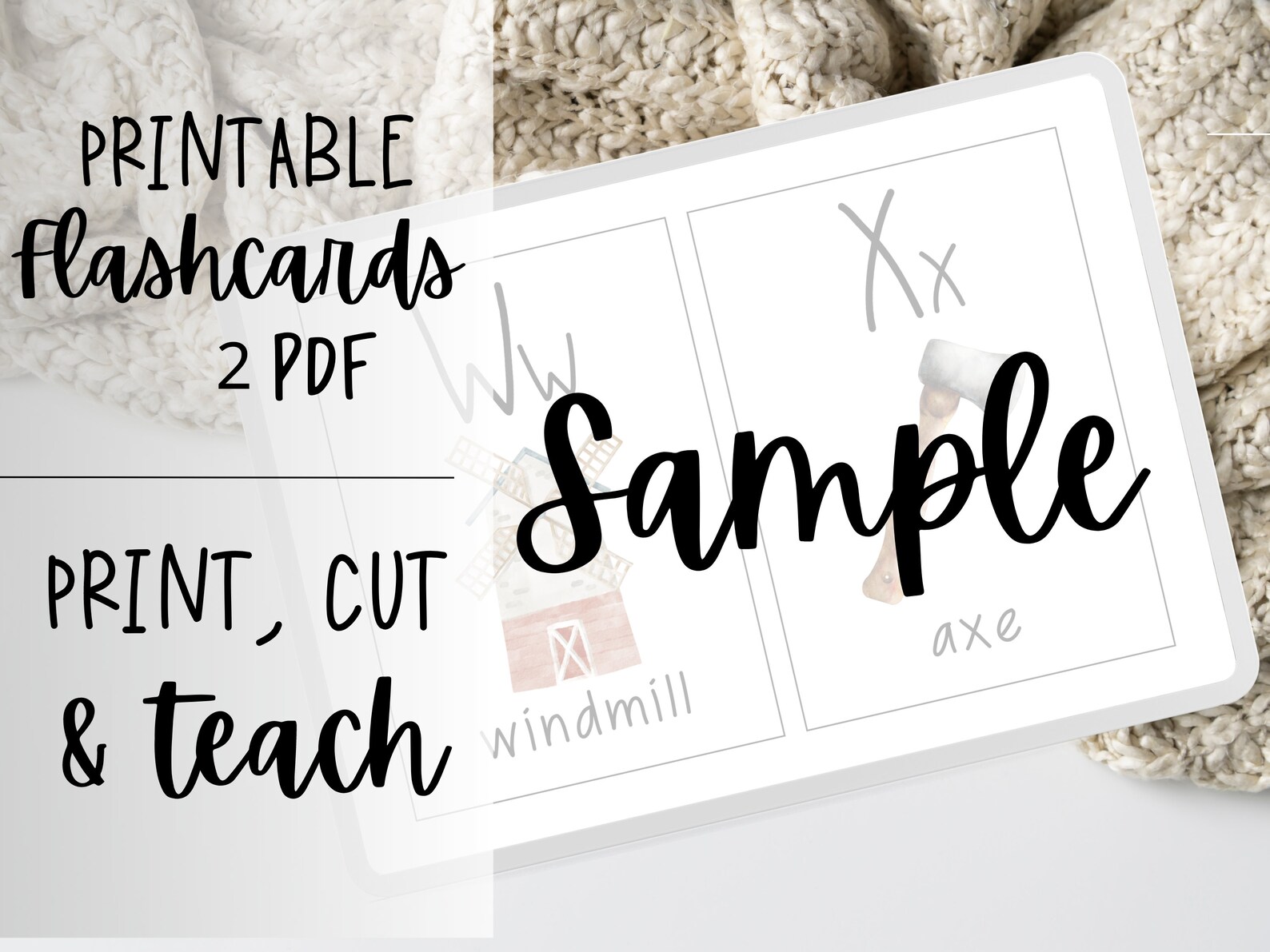 Printable Alphabet Flash Cards, Farm Theme, Classroom Decor, Toddlers ...