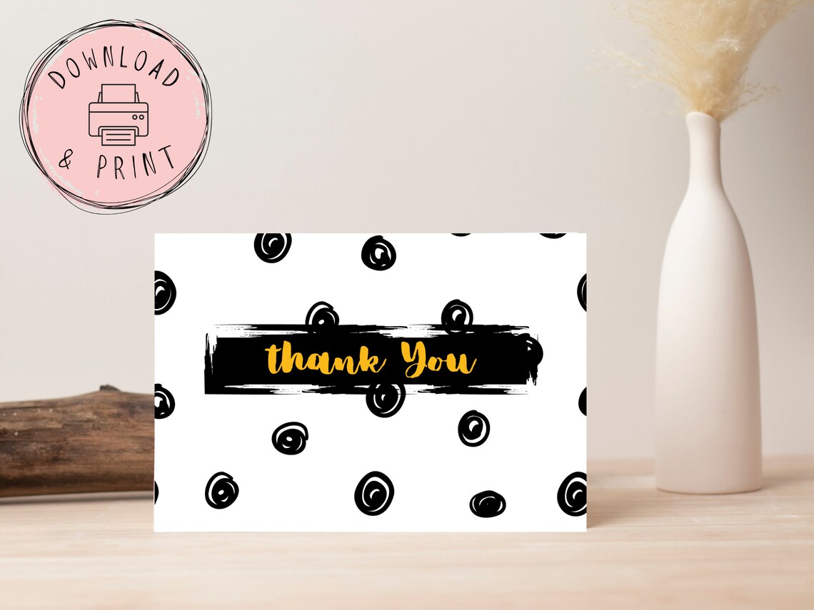 Thank You Greeting Card Bundle Printable Cards Instant Download Thank ...