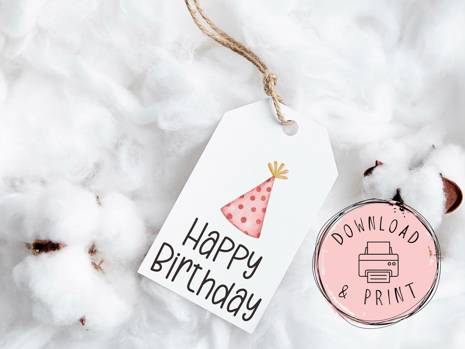 Happy Birthday Printable Gift Tags| Instant Download Simple Happy ...