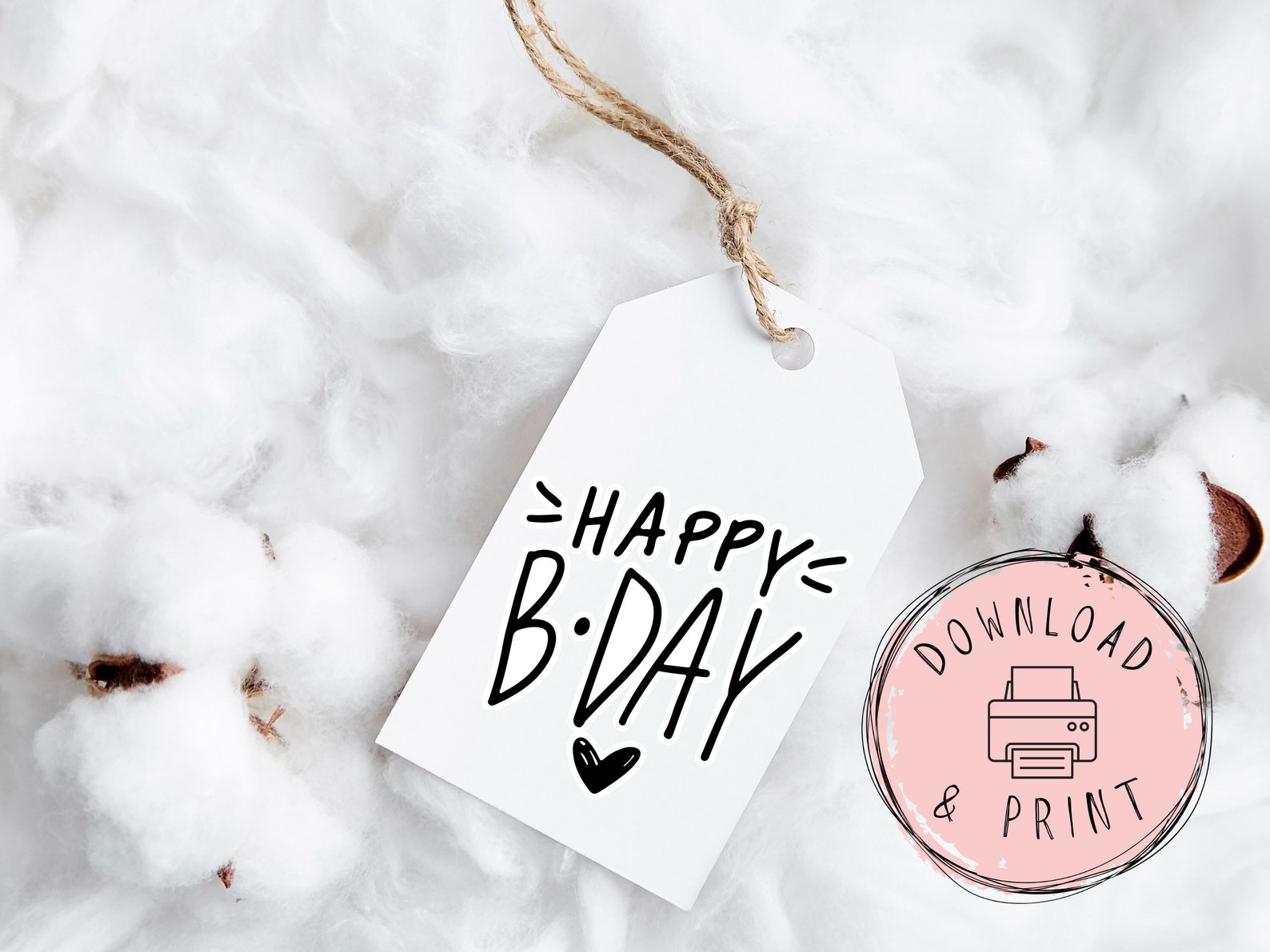 Happy Birthday Printable Gift Tags| Instant Download Simple Happy ...