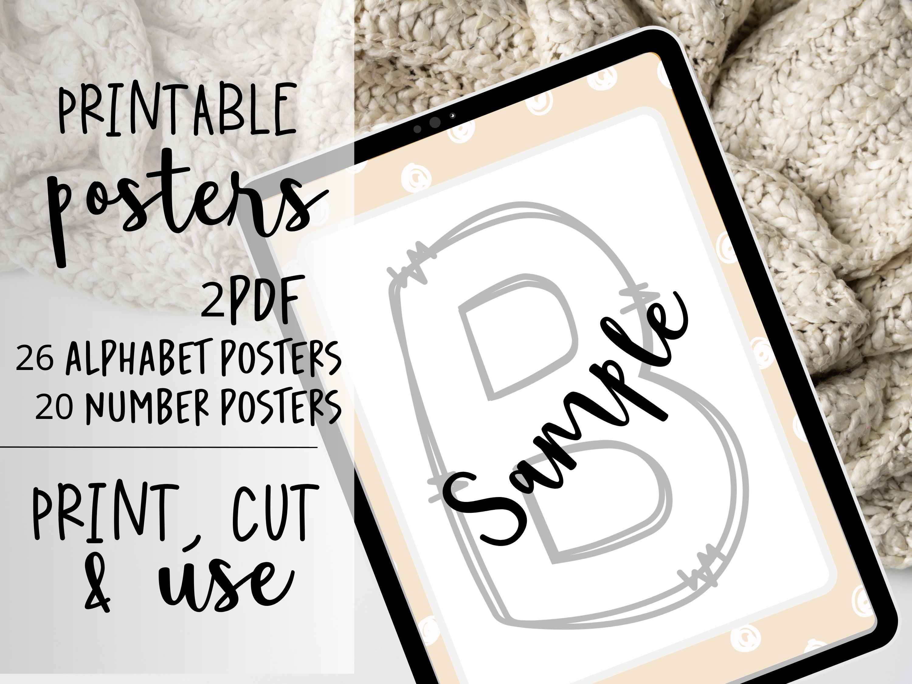BOHO Alphabet & Numbers Posters Classroom Bundle, Boho Decor, Classroom ...