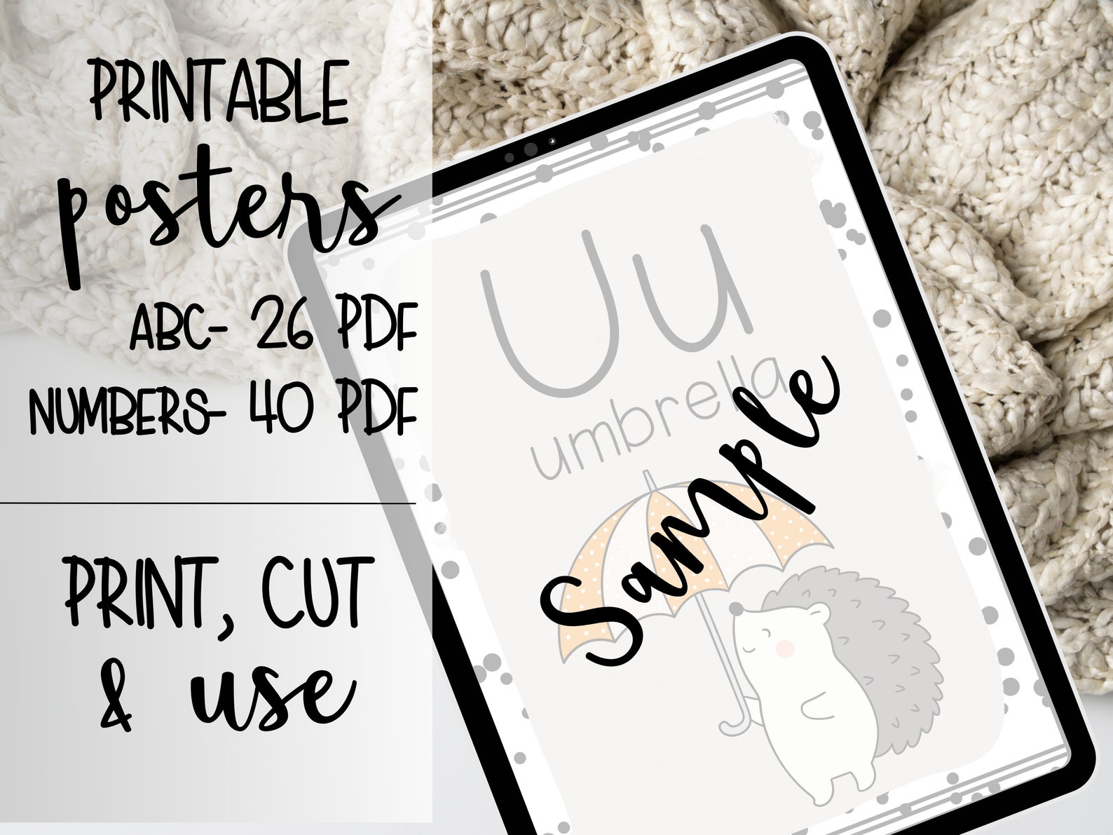 Printable Alphabet and Number, Classroom Decor, Toddlers Preschool ...