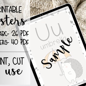 Printable Alphabet and Number, Classroom Decor, Toddlers Preschool ...