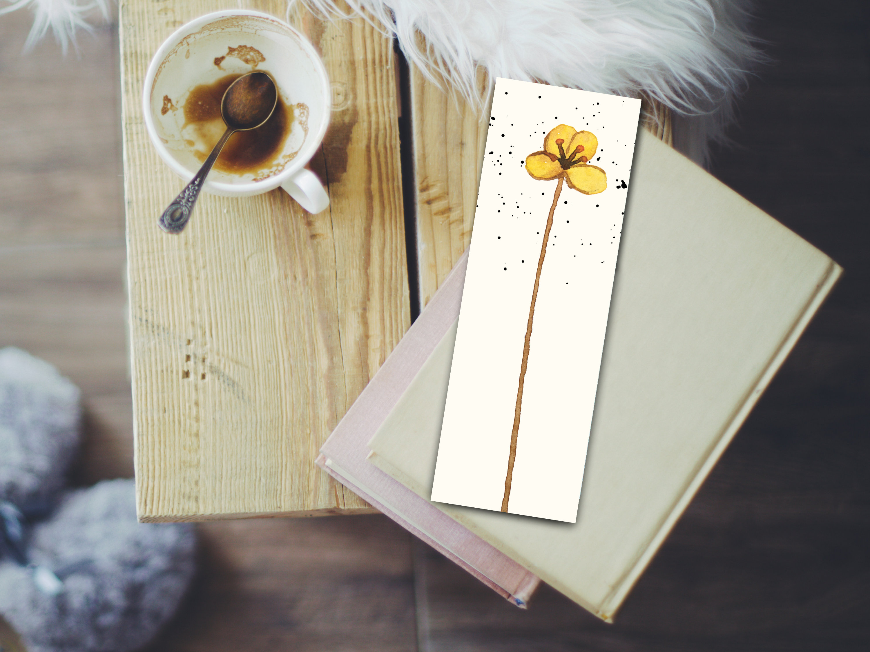 Flower Watercolor Printable Bookmark | Instant Printable Flower ...