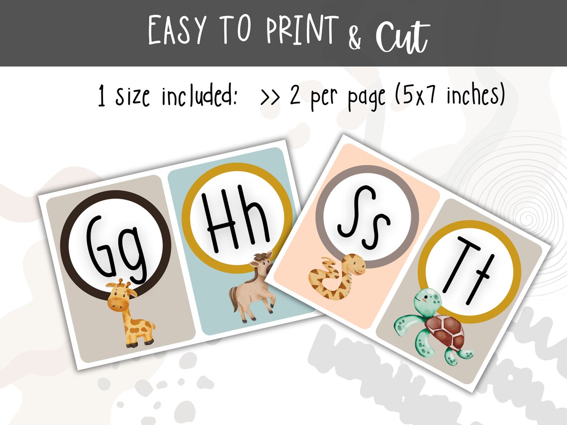 Printable Alphabet Flash Cards, Classroom Decor, Toddlers Preschool ...