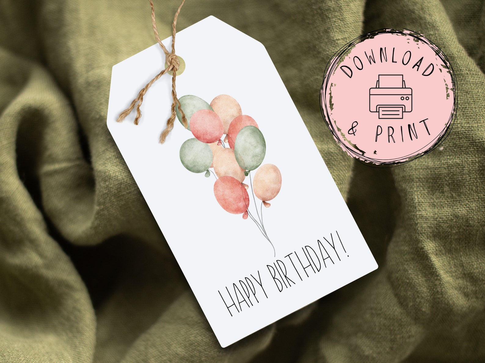 Happy Birthday Printable Gift Tags| Instant Download Simple Gift Tags ...