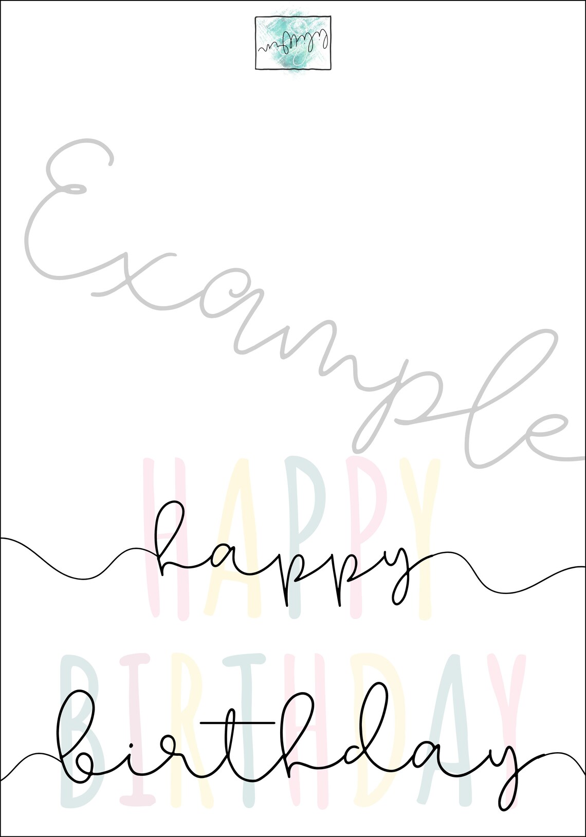 Happy Birthday Printable Card | Instant Download Simple Birthday Card ...
