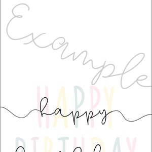 Happy Birthday Printable Card | Instant Download Simple Birthday Card ...