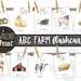 Printable Alphabet Flash Cards, Farm Theme, Classroom Decor, Toddlers ...