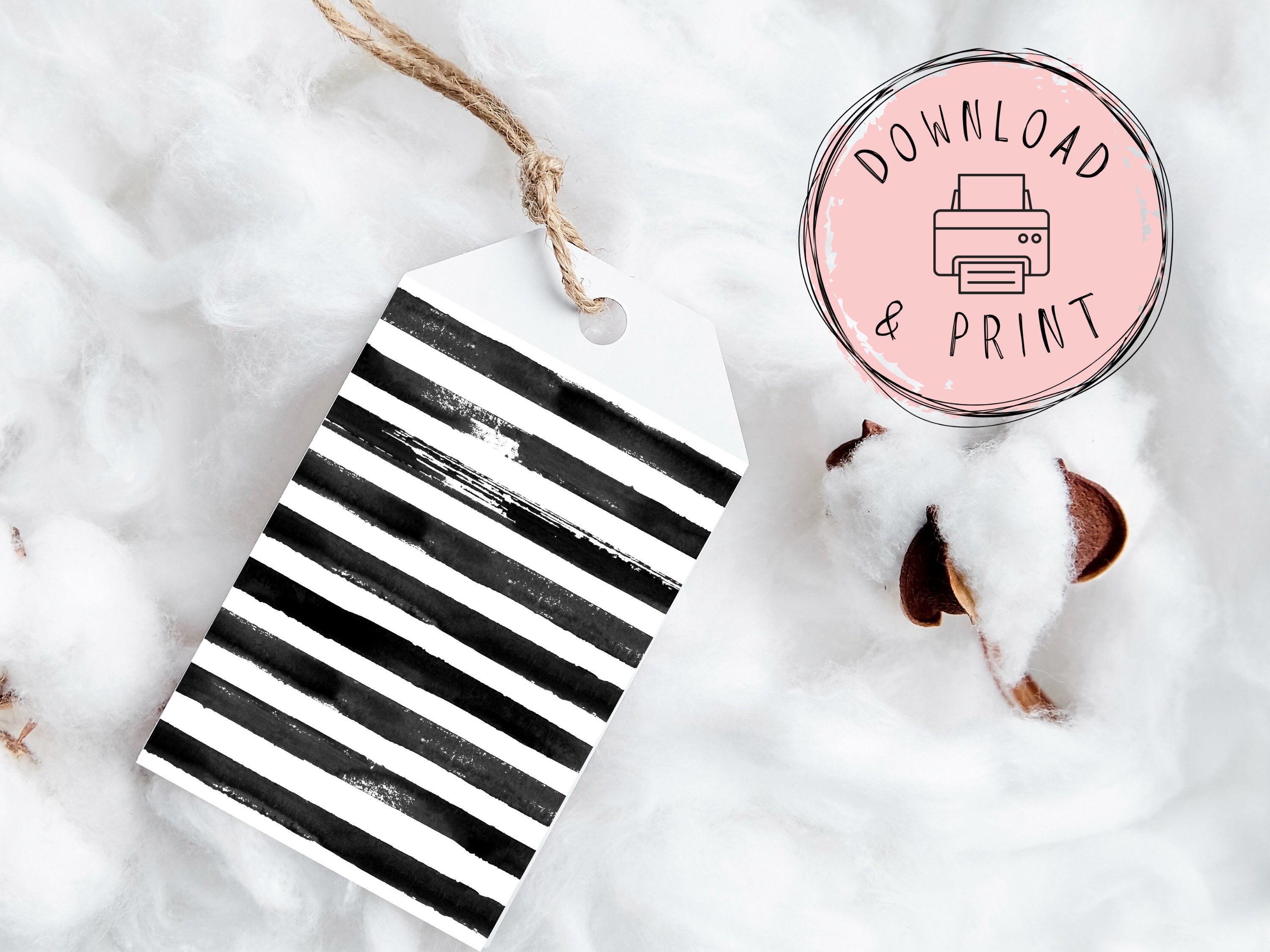 Pattern Printable Gift Tags| Instant Download Simple Gift Tags Print ...