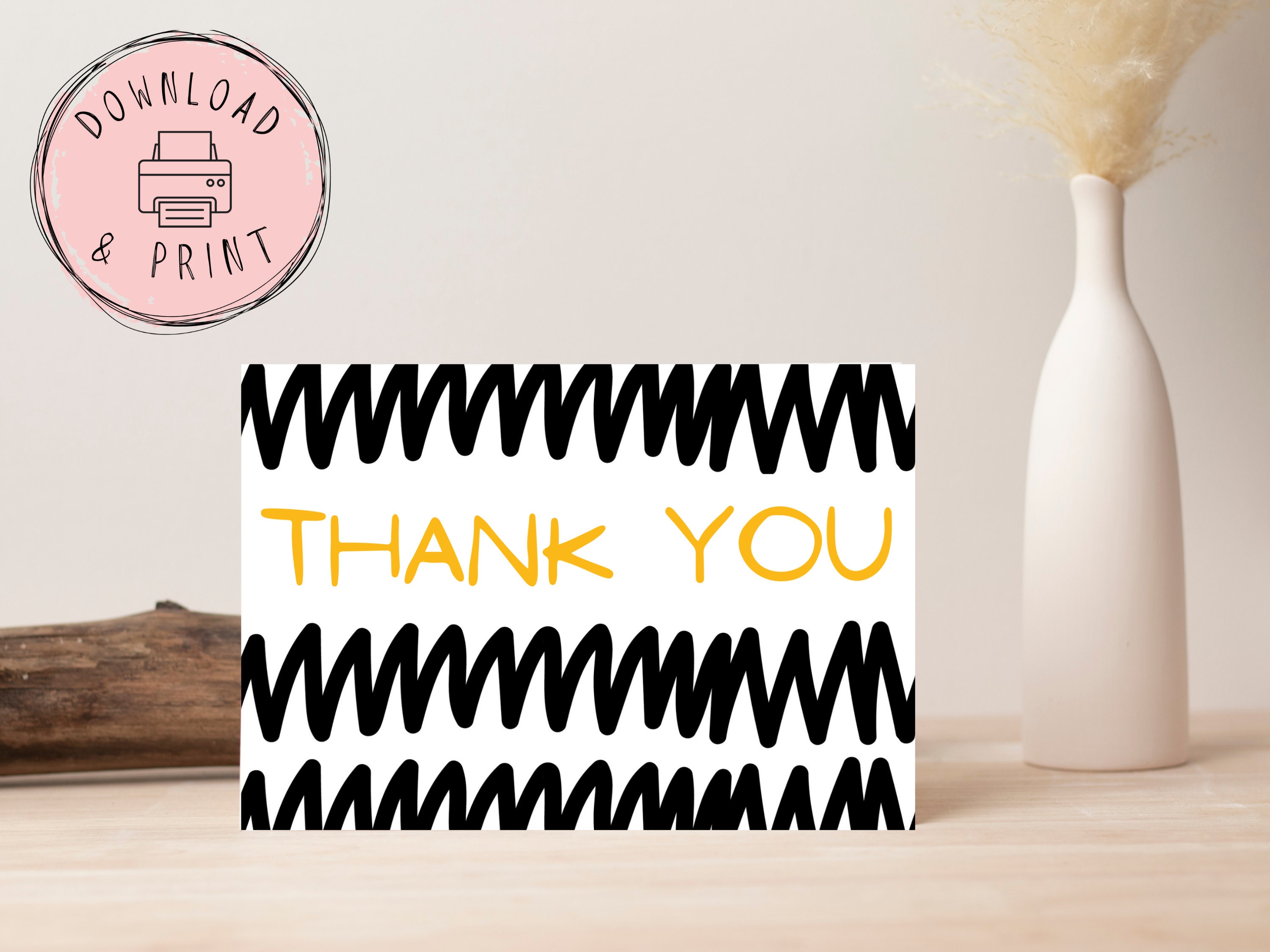 Thank You Greeting Card Bundle Printable Cards Instant Download Thank ...