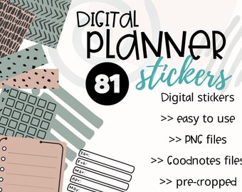 Brown Digital and Printable Stickers for Digital Planning | Digital and ...