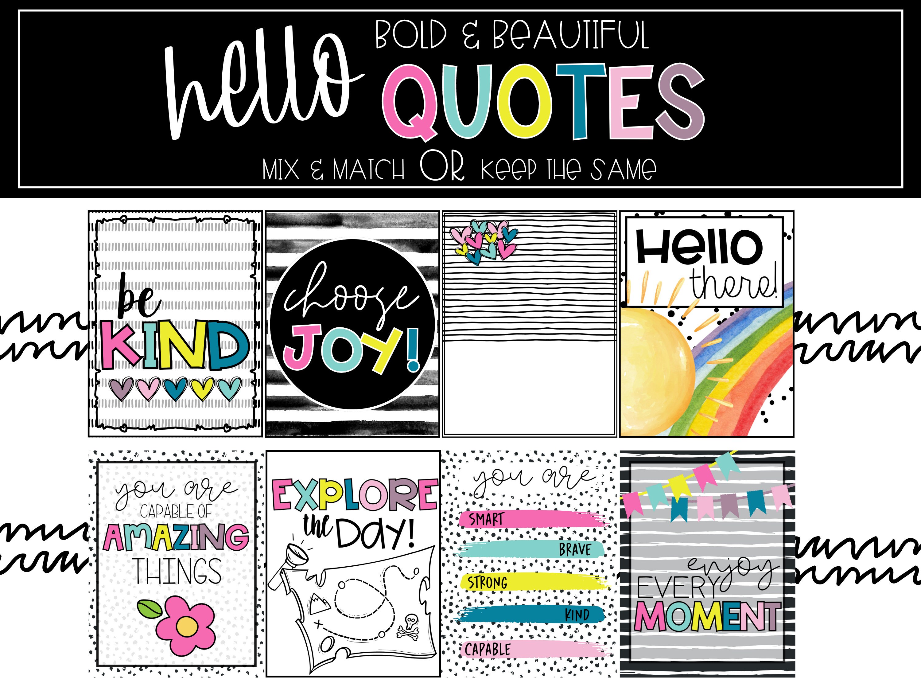 Hello! Bold & Beautiful Classroom Theme Supplies and Decorations ...