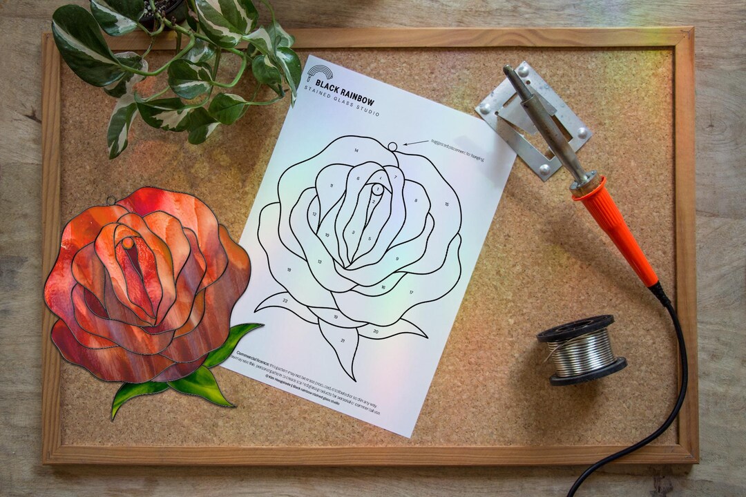 Vulva Rose Stained Glass Pattern, Yoni Rose Digital Download ...