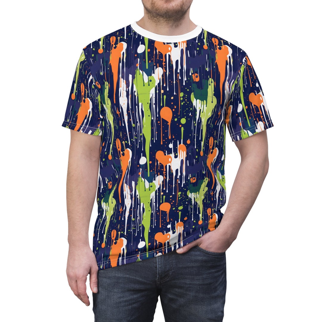 Halloween Paint Splatter Shirt All Over Print Tee Shirt - Etsy