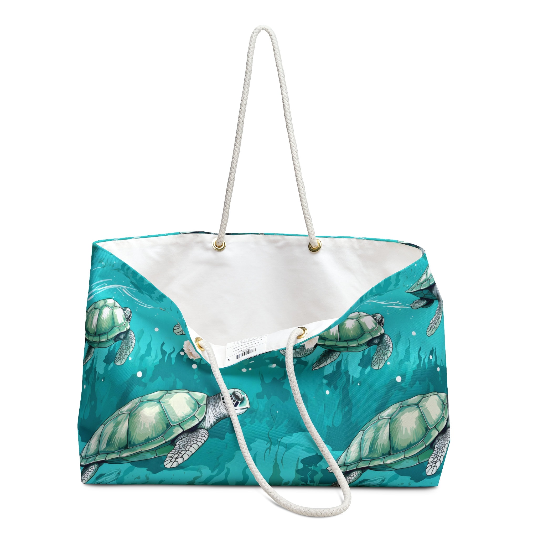 Bright Watercolor Sea Turtles Pattern Weekender Beach Bag Splatter ...