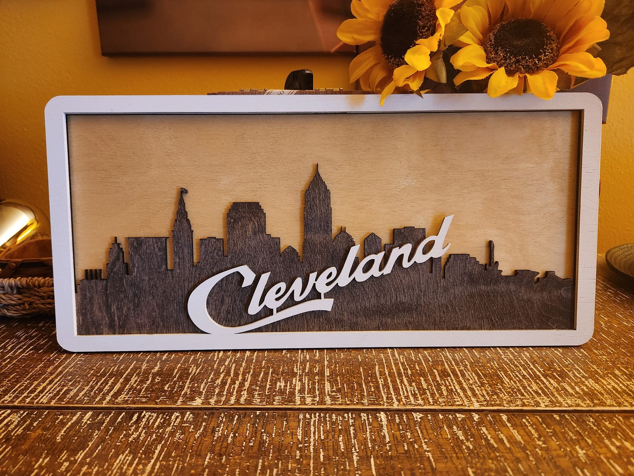 Laser Cut Cleveland Skyline Sign - Etsy