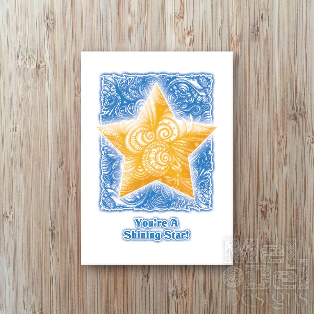 You're A Shining Star Printable Card Instant Digital - Etsy