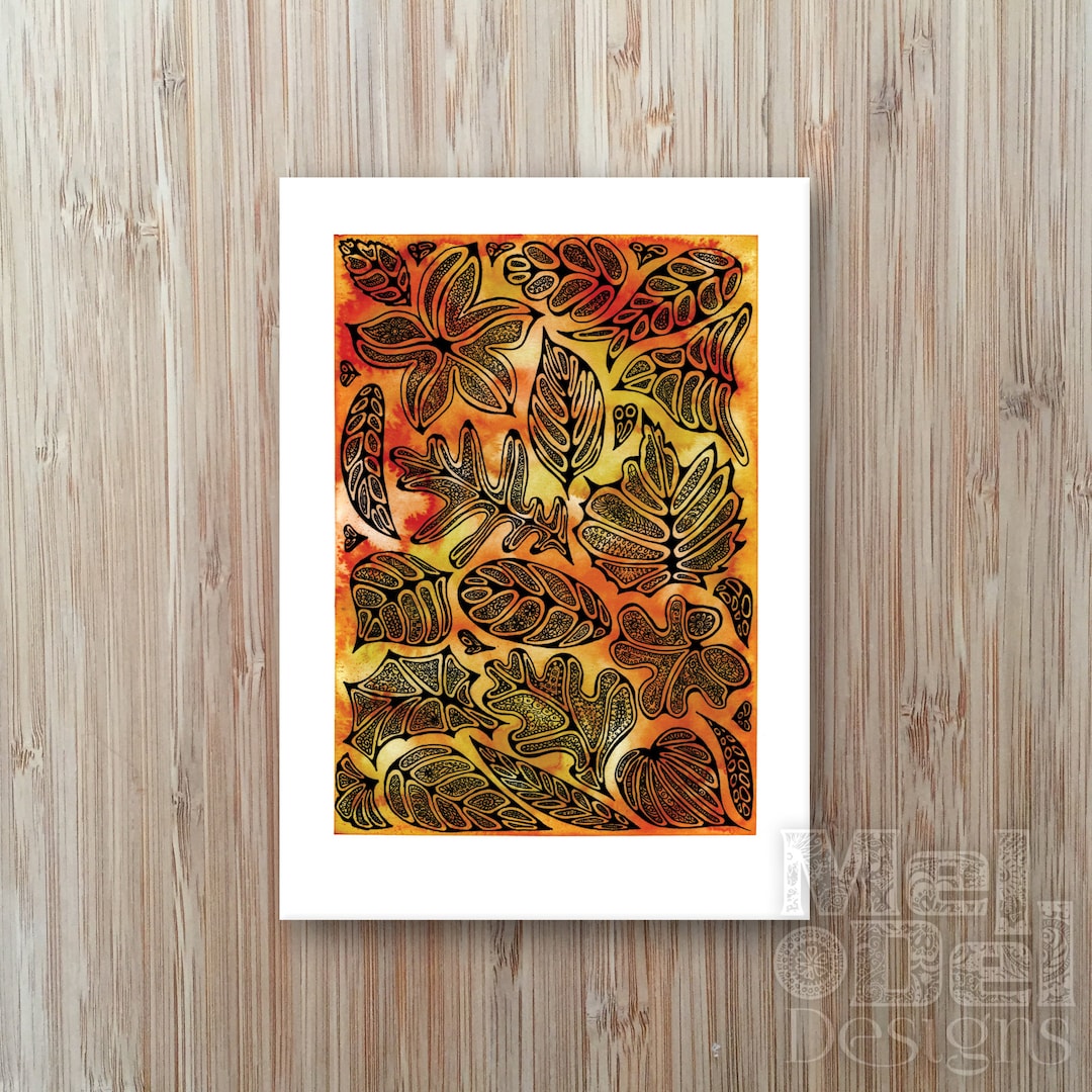 Fall Foliage Printable Card Rustic Autumn Leaves Card - Etsy