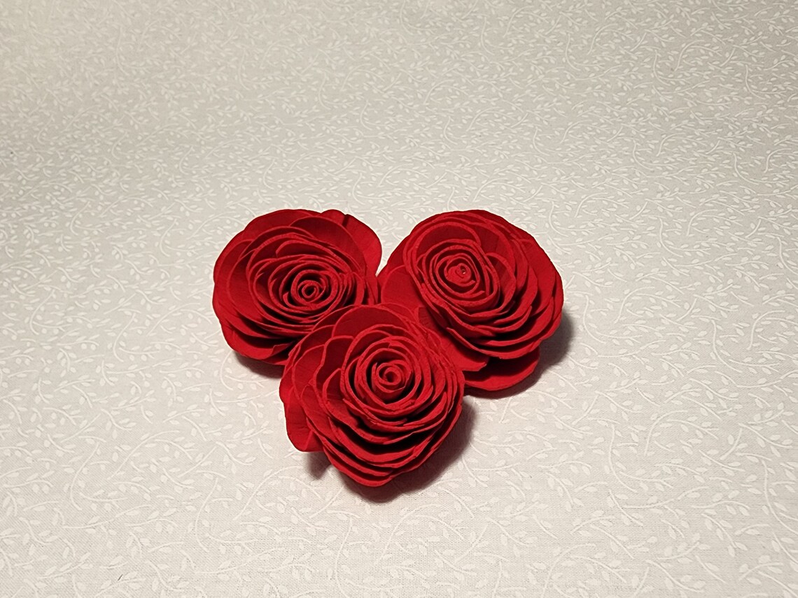 Classic Red Rose Sola Wood Flowers, Red Wood Flowers, DIY Flower Crafts ...