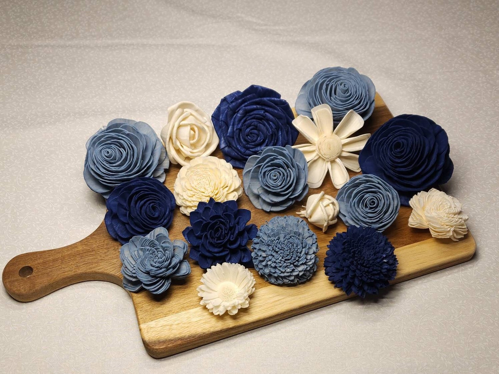 Navy Blue and Dusty Blue Sola Wood Assortment,diy Crafts,sola Wood ...