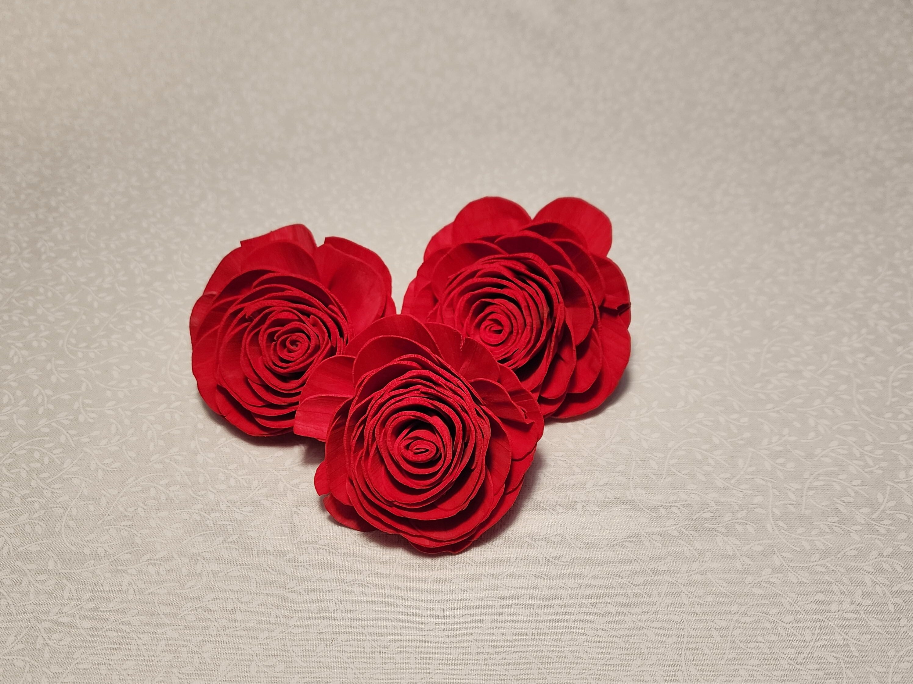 Classic Red Rose Sola Wood Flowers, Red Wood Flowers, DIY Flower Crafts ...