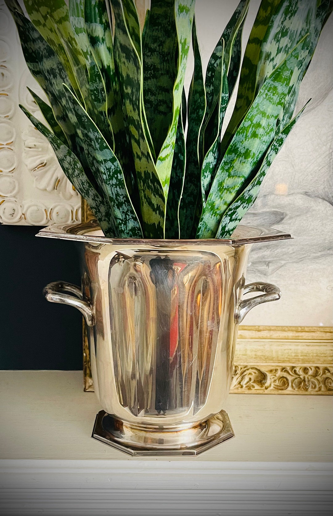 Lenox Octagonal Silver Plated Ice Bucket - Etsy