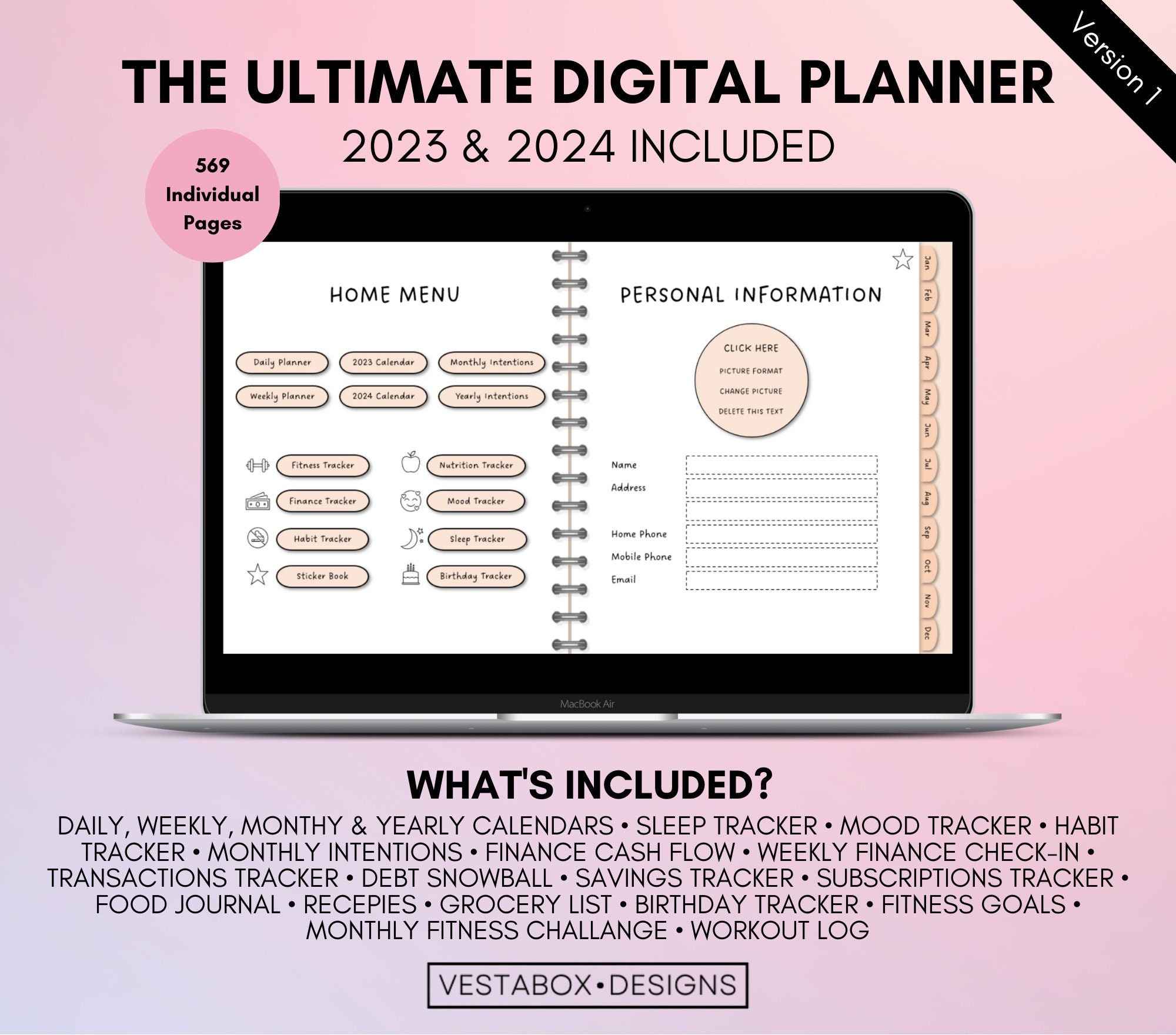The Ultimate Digital Planner Powerpoint Google Sheets 2023-2024 - Etsy